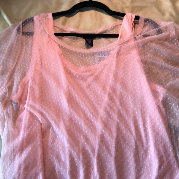 torrid | Tops | Torrid Sz 3 Nwt Light Pink Mesh Dot Over Tank Top ...
